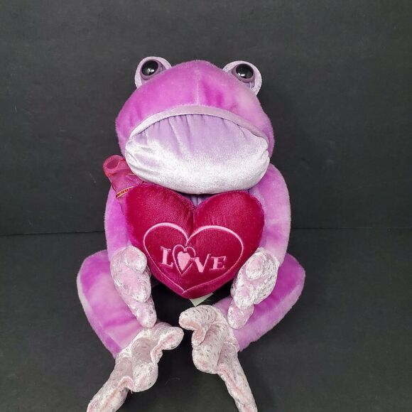 Dan Dee | Toys | Dan Dee Valentines Day Purple Frog Heart Plush Stuffed ...